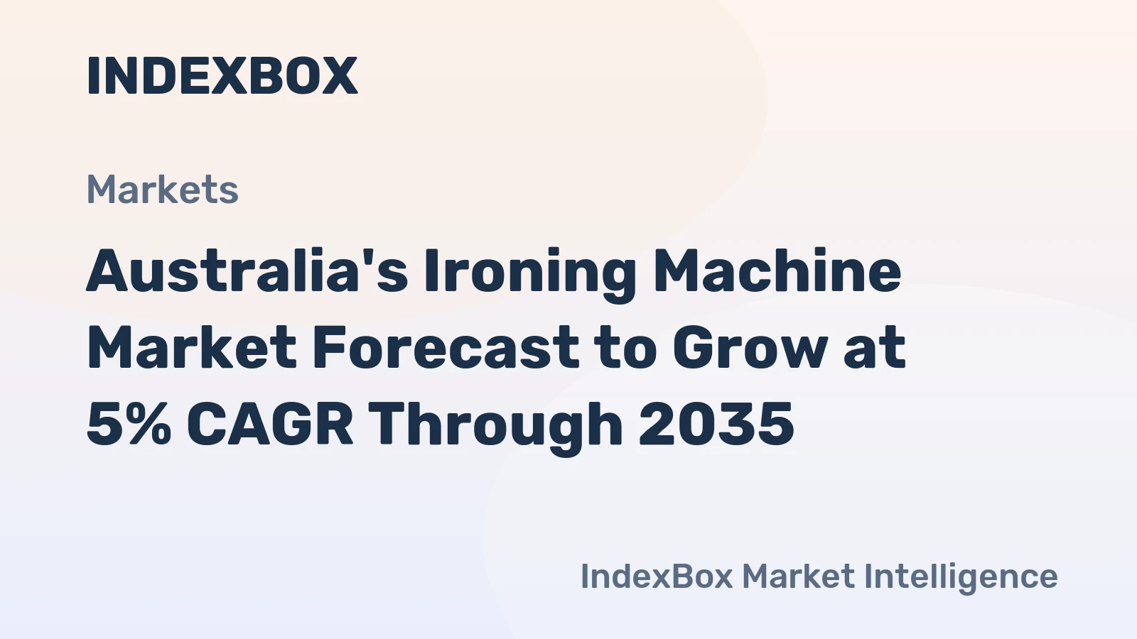 Australia's Ironing Machine Market Forecast to Grow at 5% CAGR Through 2035