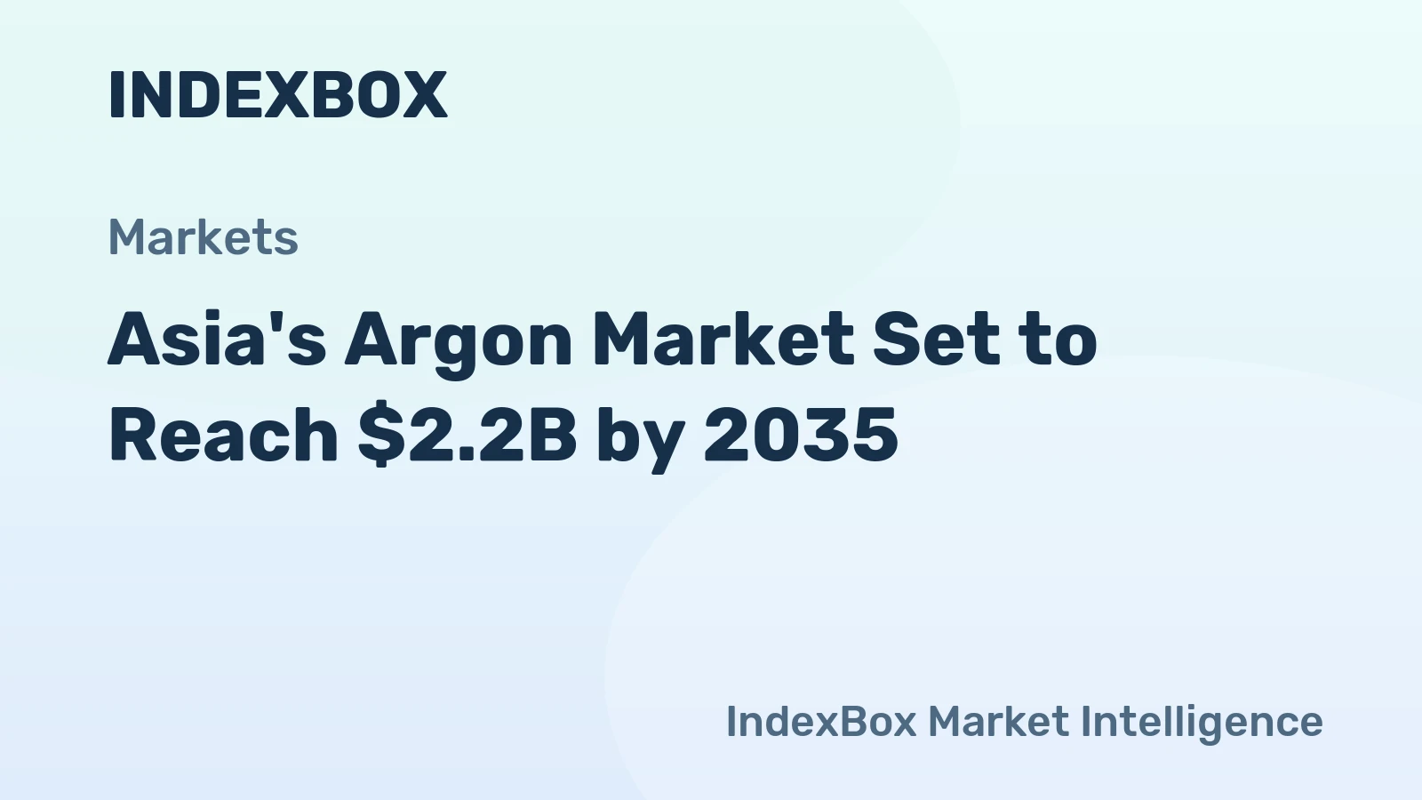Asia's Argon Market Set to Reach $2.2B by 2035