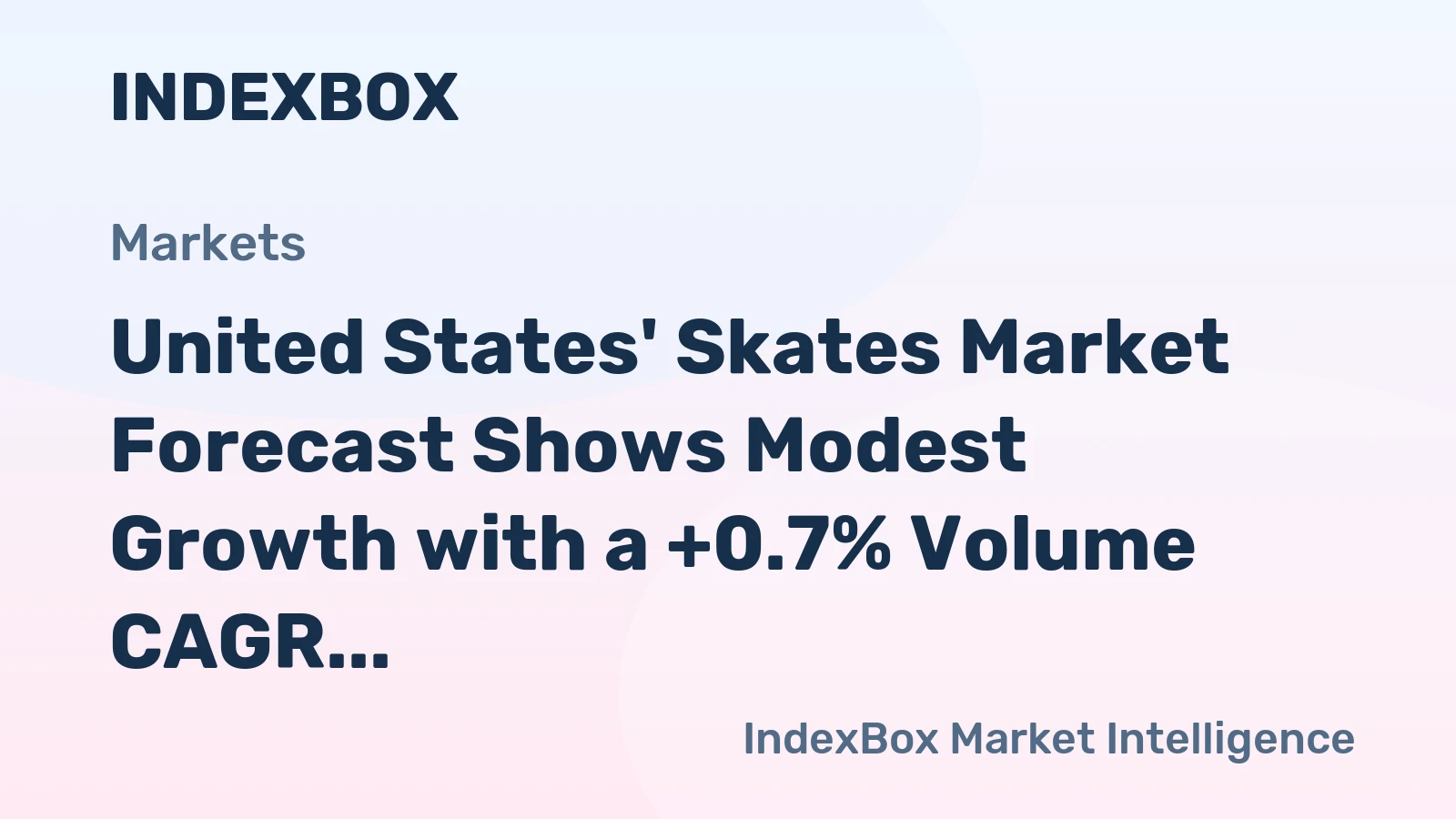 United States' Skates Market Forecast Shows Modest Growth with a +0.7% Volume CAGR
