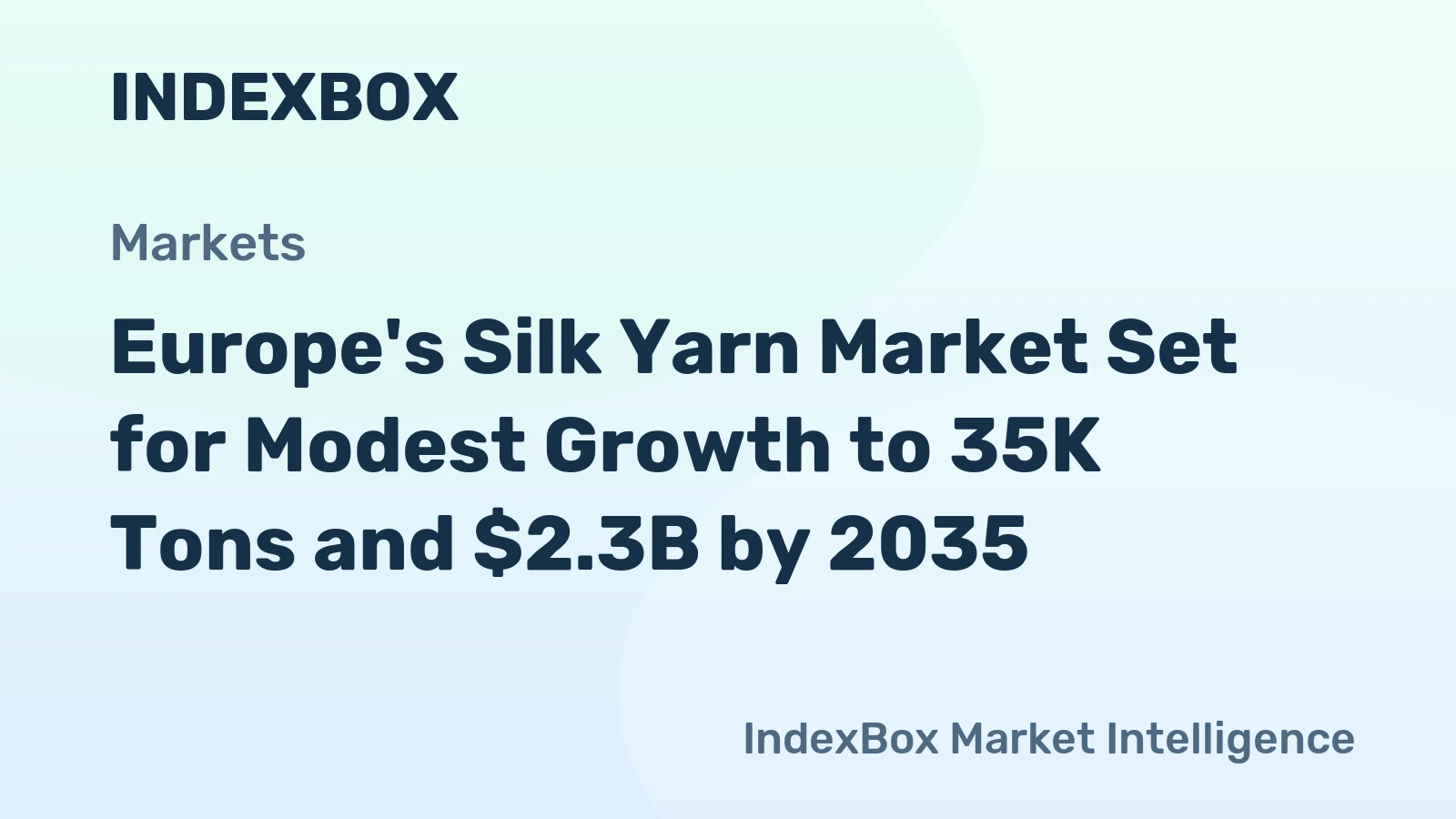 Europe's Silk Yarn Market Set for Modest Growth to 35K Tons and $2.3B by 2035