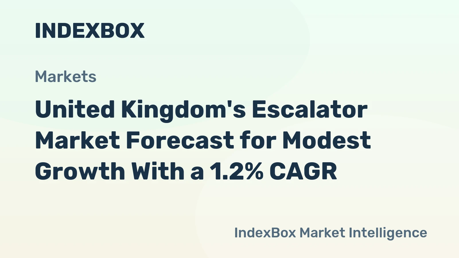 United Kingdom's Escalator Market Forecast for Modest Growth With a 1.2% CAGR
