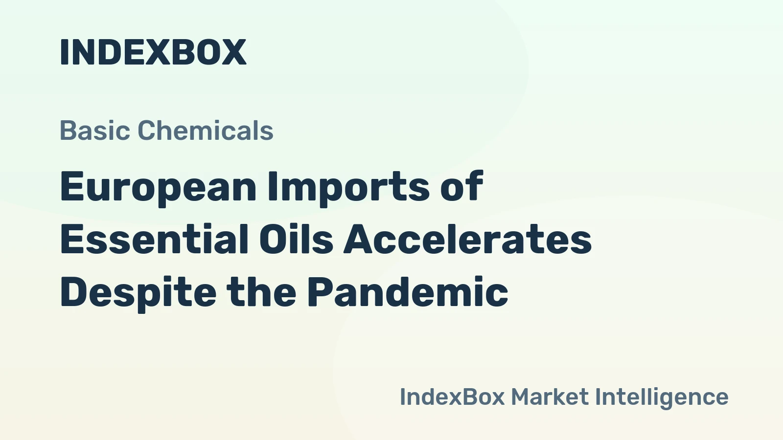 European Imports of Essential Oils Accelerates Despite the Pandemic