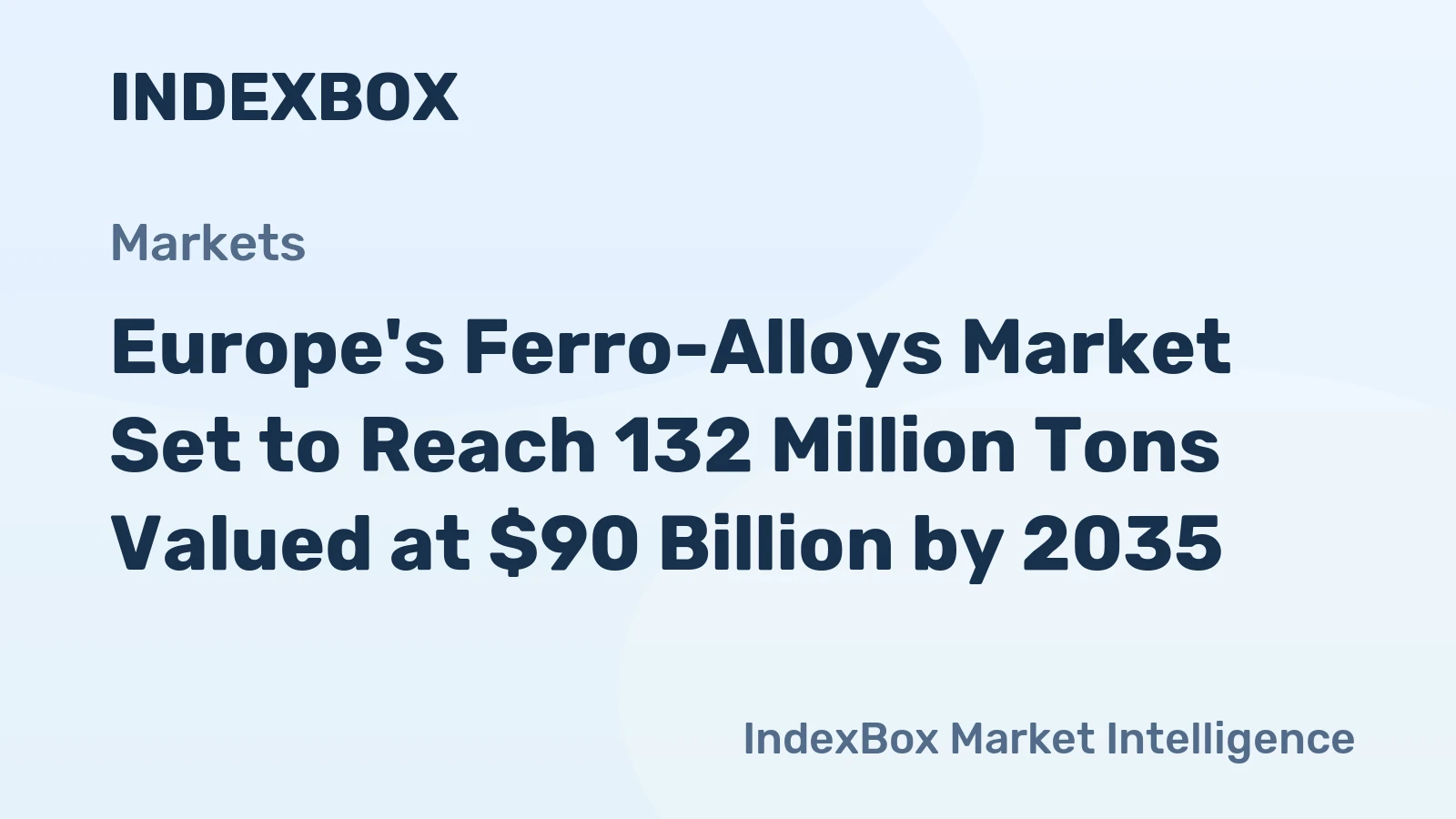 Europe's Ferro-Alloys Market Set to Reach 132 Million Tons Valued at $90 Billion by 2035