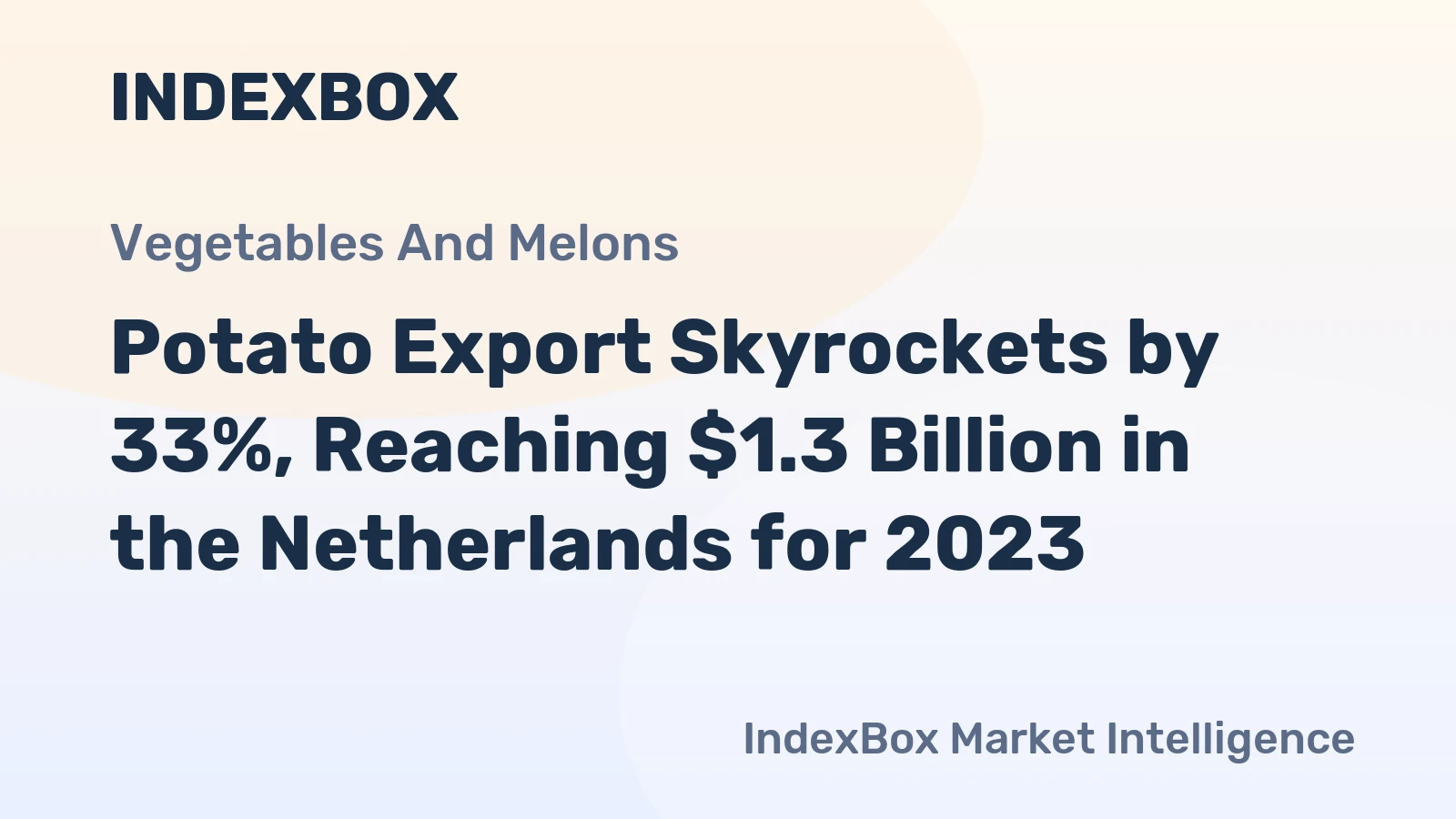 Potato Export Skyrockets by 33%, Reaching $1.3 Billion in the Netherlands for 2023