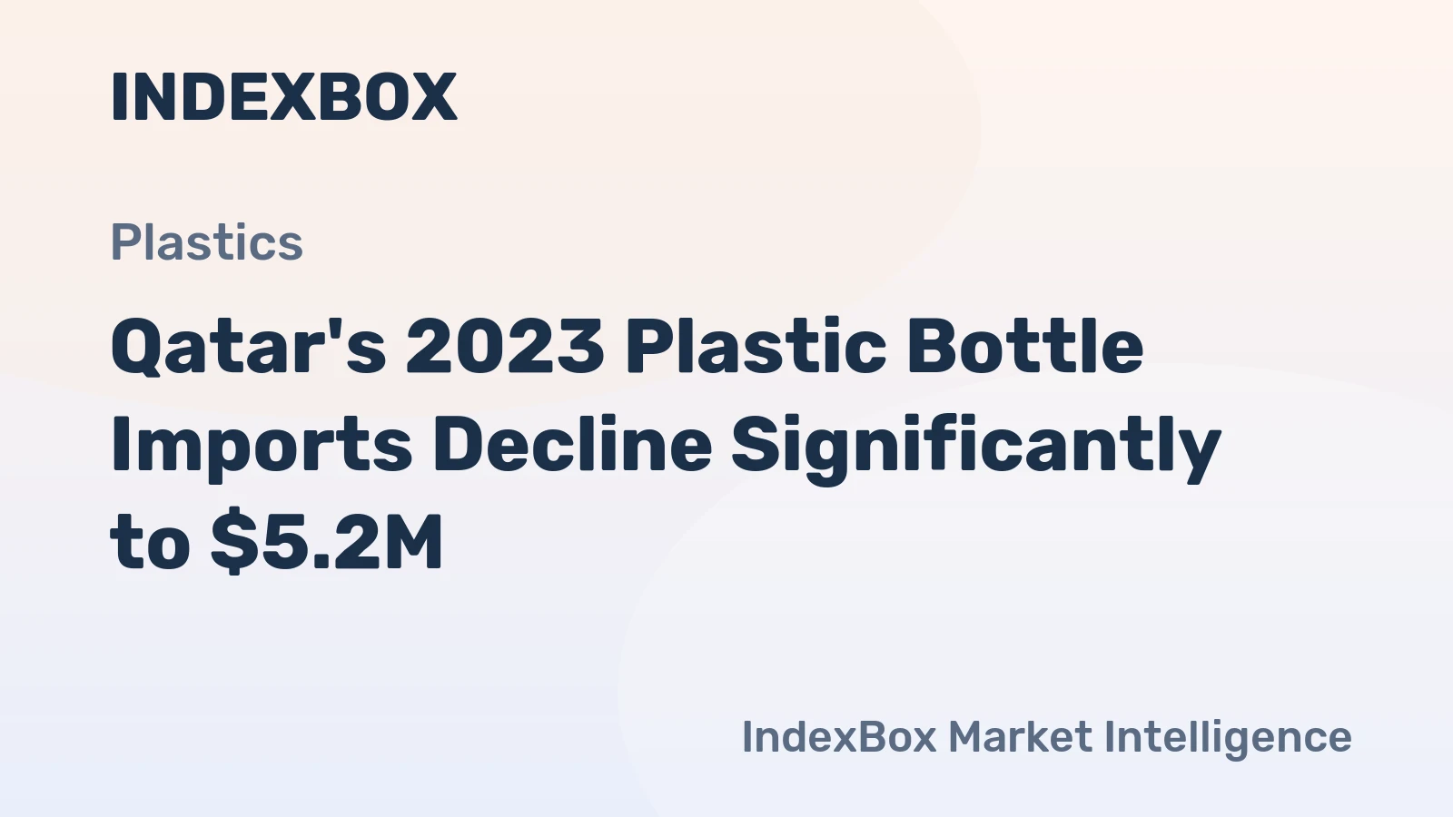 Qatar's 2023 Plastic Bottle Imports Decline Significantly to $5.2M