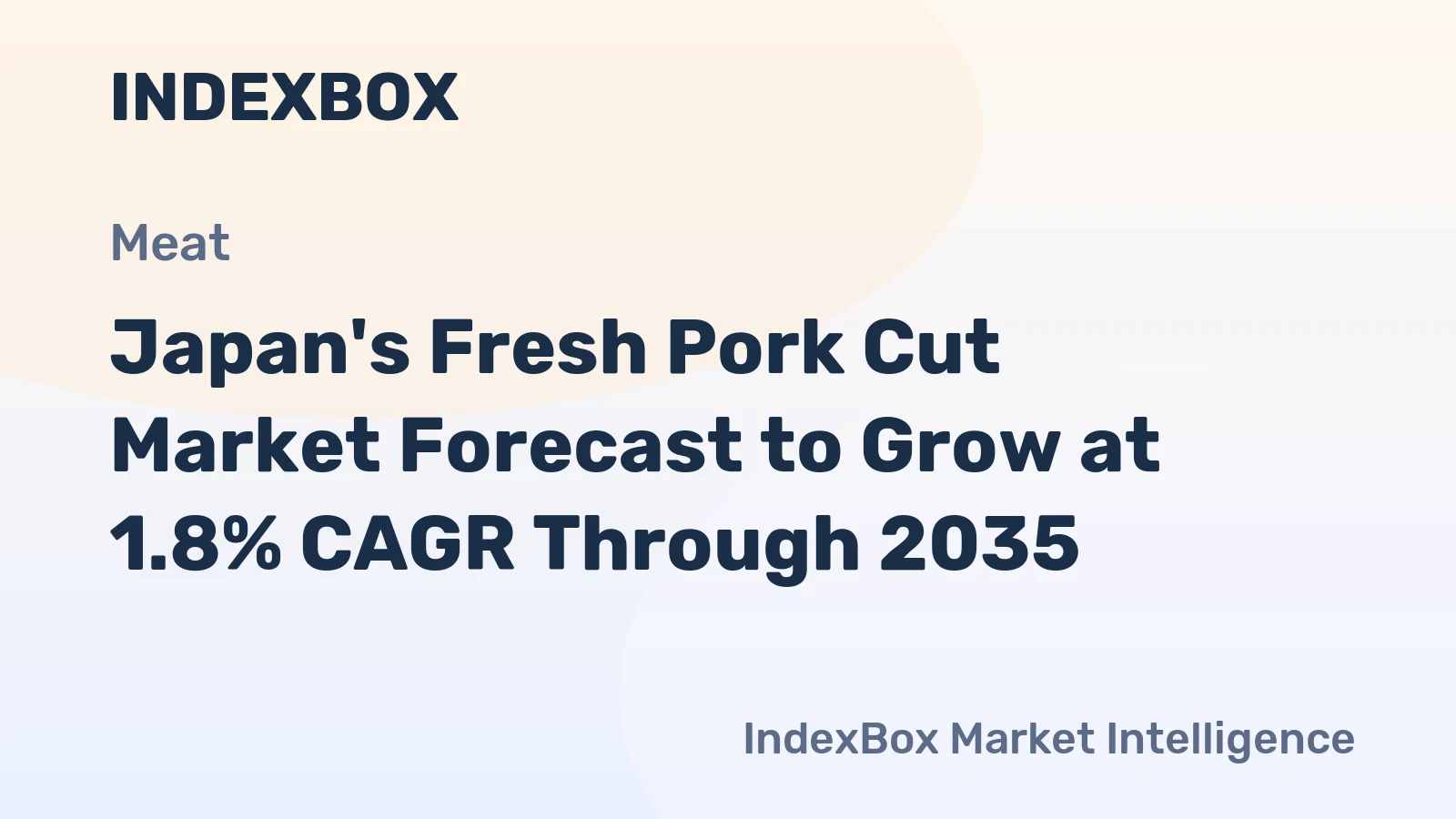 Japan's Fresh Pork Cut Market Forecast to Grow at 1.8% CAGR Through 2035