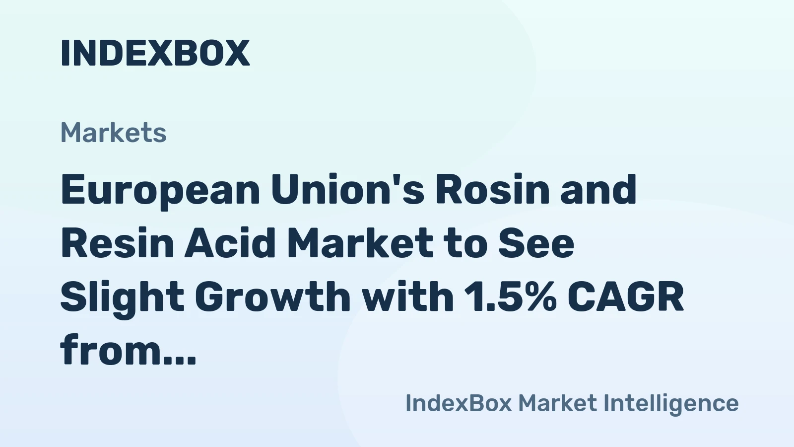 European Union's Rosin and Resin Acid Market to See Slight Growth with 1.5% CAGR from 2024 to 2035