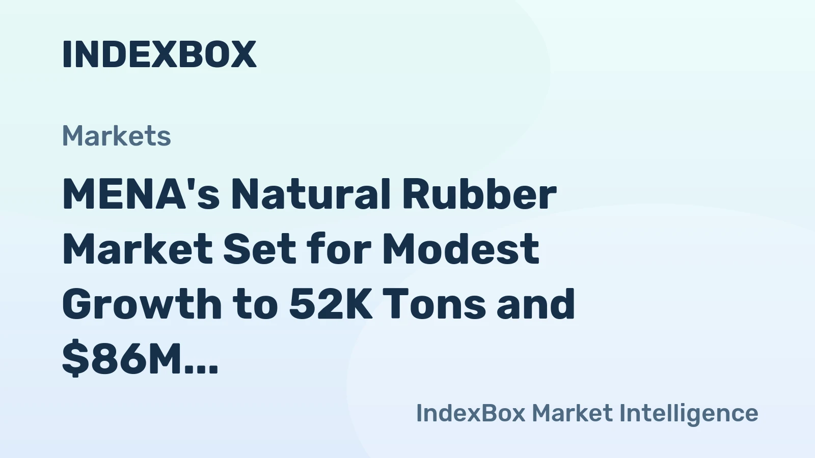 MENA's Natural Rubber Market Set for Modest Growth to 52K Tons and $86M by 2035
