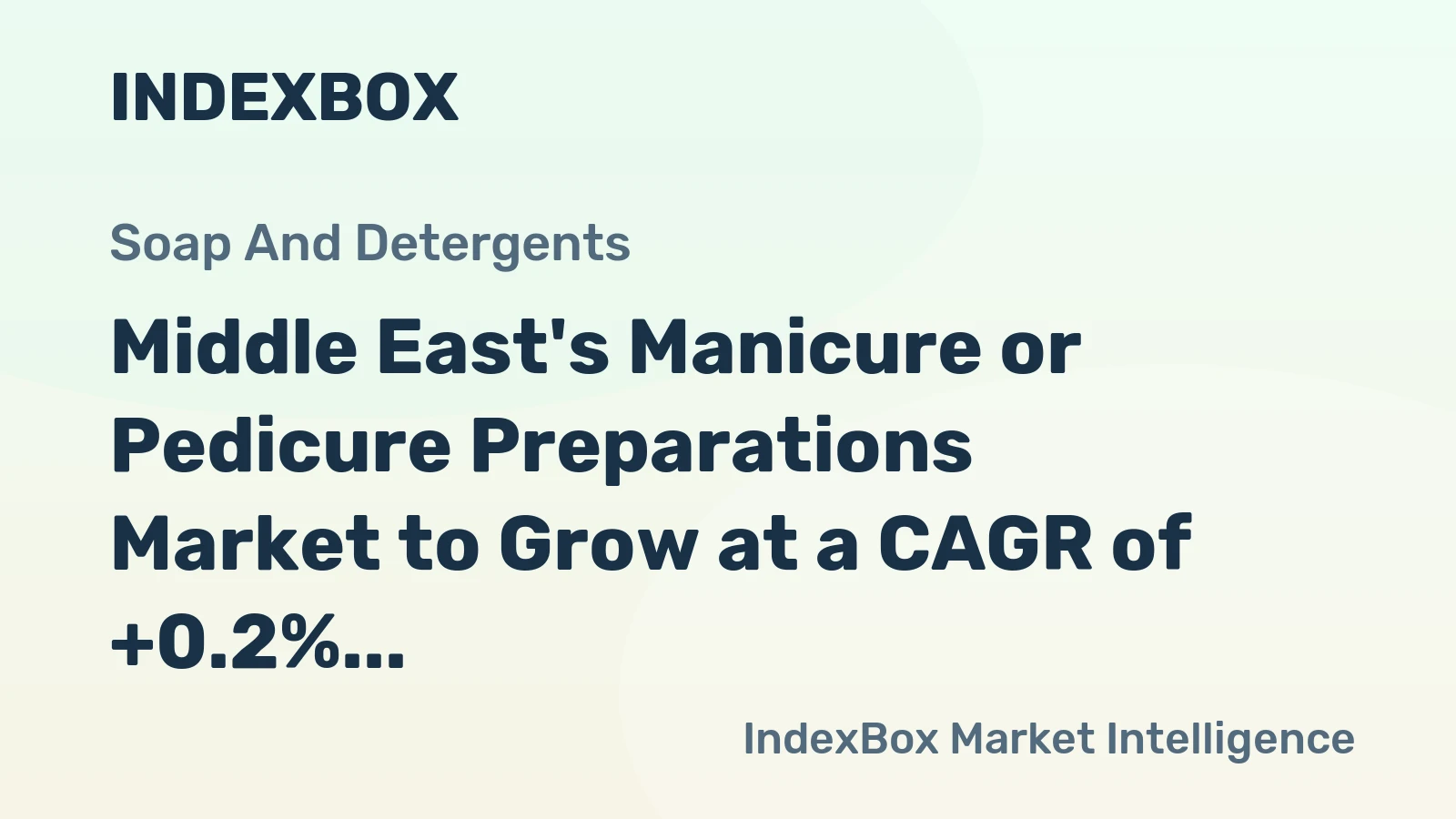 Middle East's Manicure or Pedicure Preparations Market to Grow at a CAGR of +0.2% Until 2035