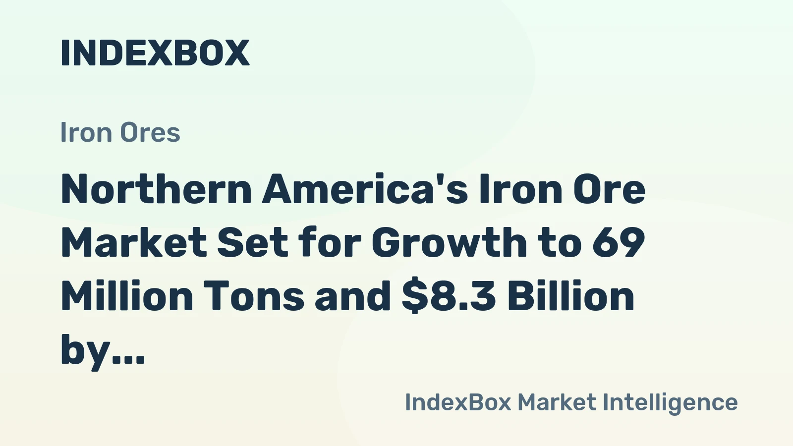 Northern America's Iron Ore Market Set for Growth to 69 Million Tons and $8.3 Billion by 2035