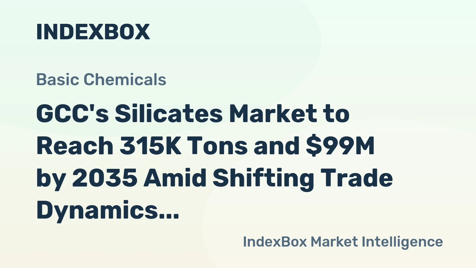 GCC's Silicates Market to Reach 315K Tons and $99M by 2035 Amid Shifting Trade Dynamics