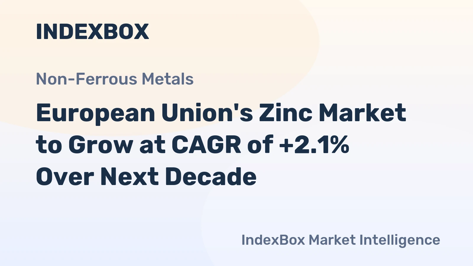European Union's Zinc Market to Grow at CAGR of +2.1% Over Next Decade