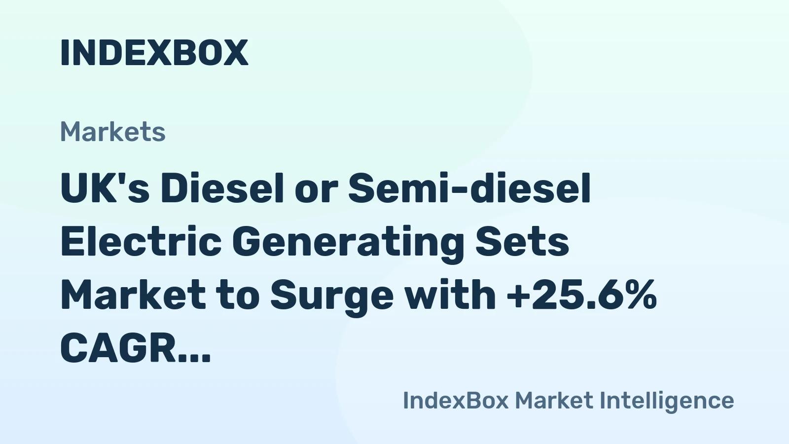 UK's Diesel or Semi-diesel Electric Generating Sets Market to Surge with +25.6% CAGR, Reaching $631M by 2035