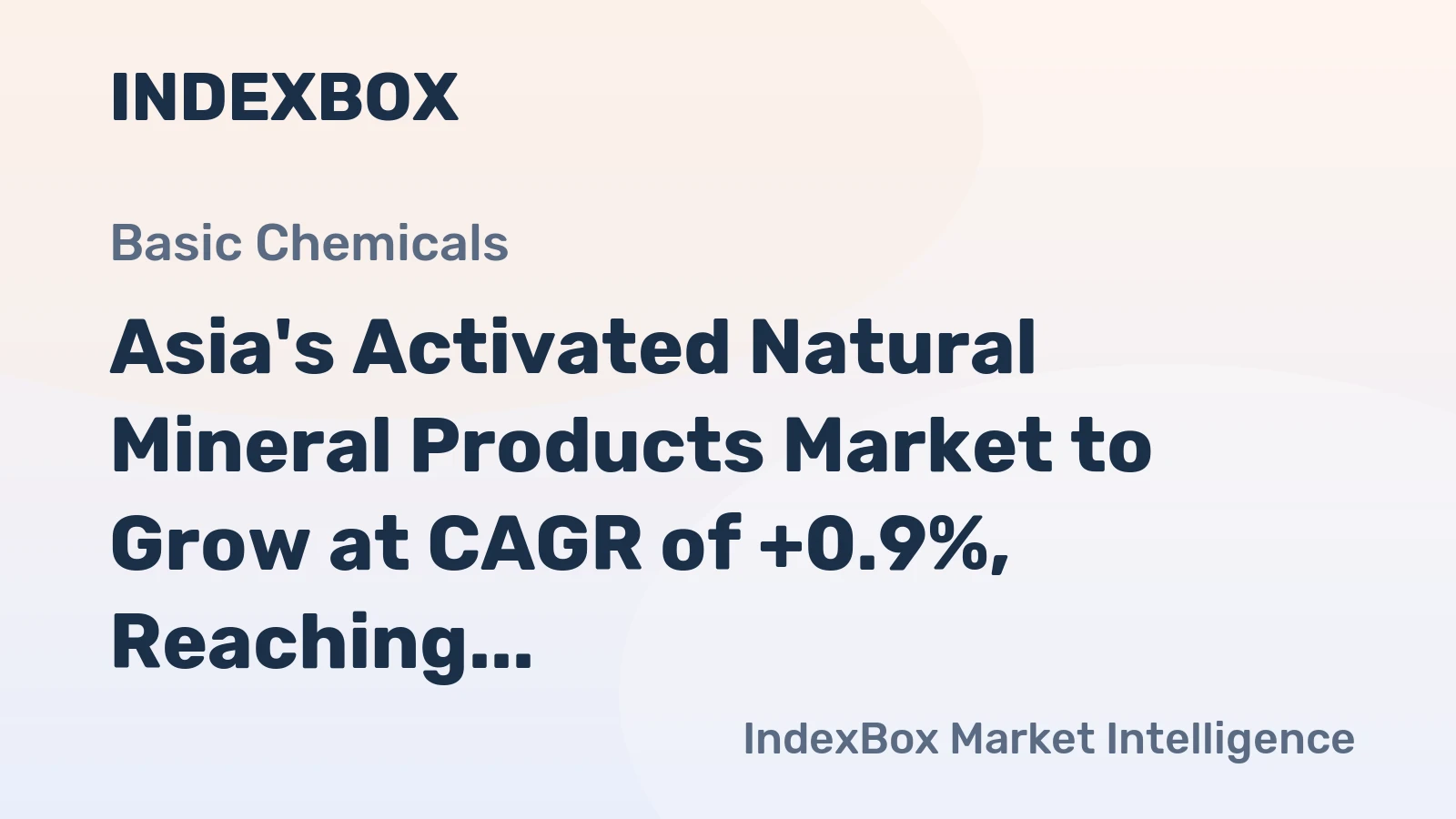 Asia's Activated Natural Mineral Products Market to Grow at CAGR of +0.9%, Reaching 14M tons by 2035