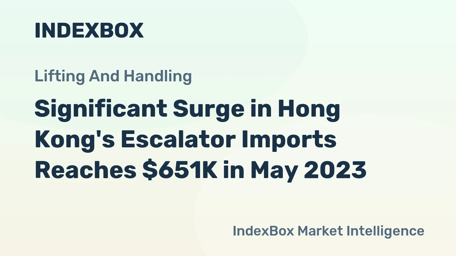 Significant Surge in Hong Kong's Escalator Imports Reaches $651K in May 2023