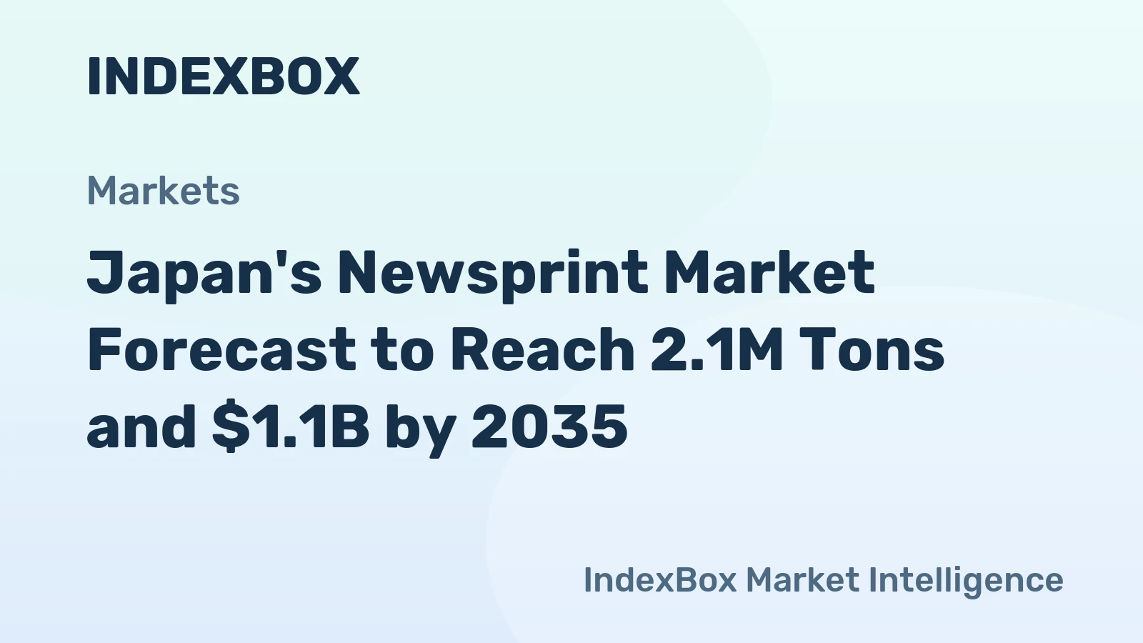 Japan's Newsprint Market Forecast to Reach 2.1M Tons and $1.1B by 2035