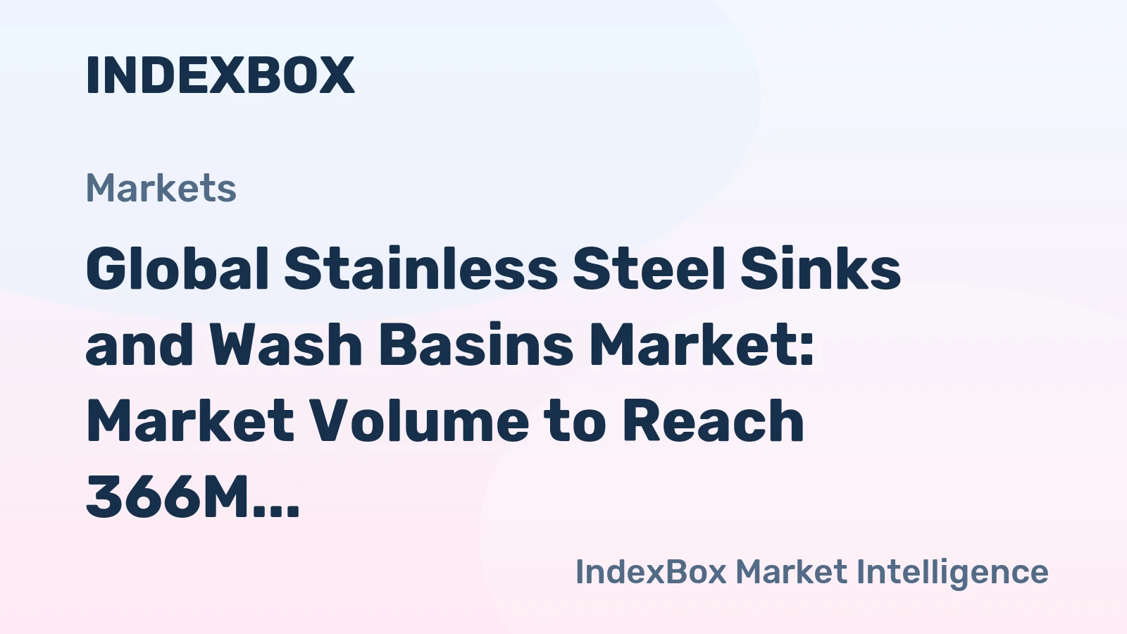 Global Stainless Steel Sinks and Wash Basins Market: Market Volume to Reach 366M Units and Market Value to Hit $5.9B by 2035
