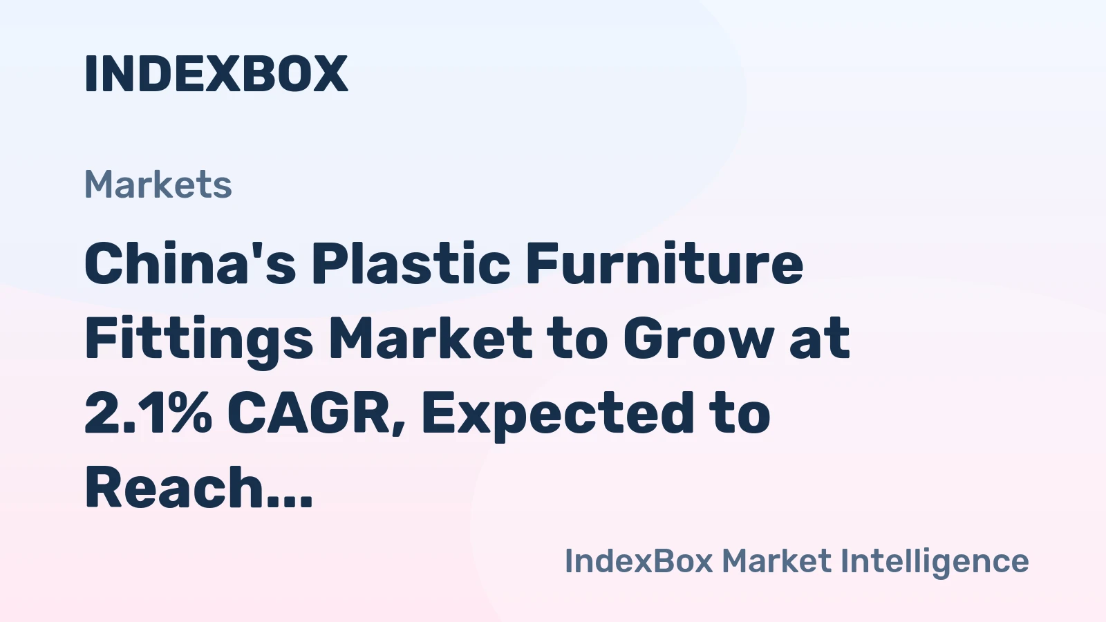 China's Plastic Furniture Fittings Market to Grow at 2.1% CAGR, Expected to Reach 552K Tons by 2035