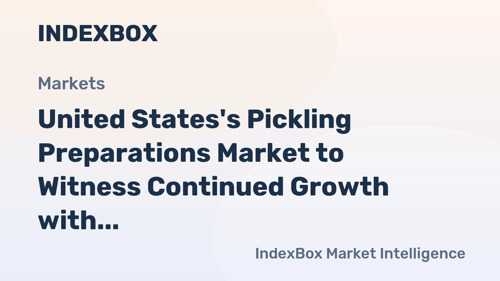 United States's Pickling Preparations Market to Witness Continued Growth with +1.3% CAGR in Volume by 2035