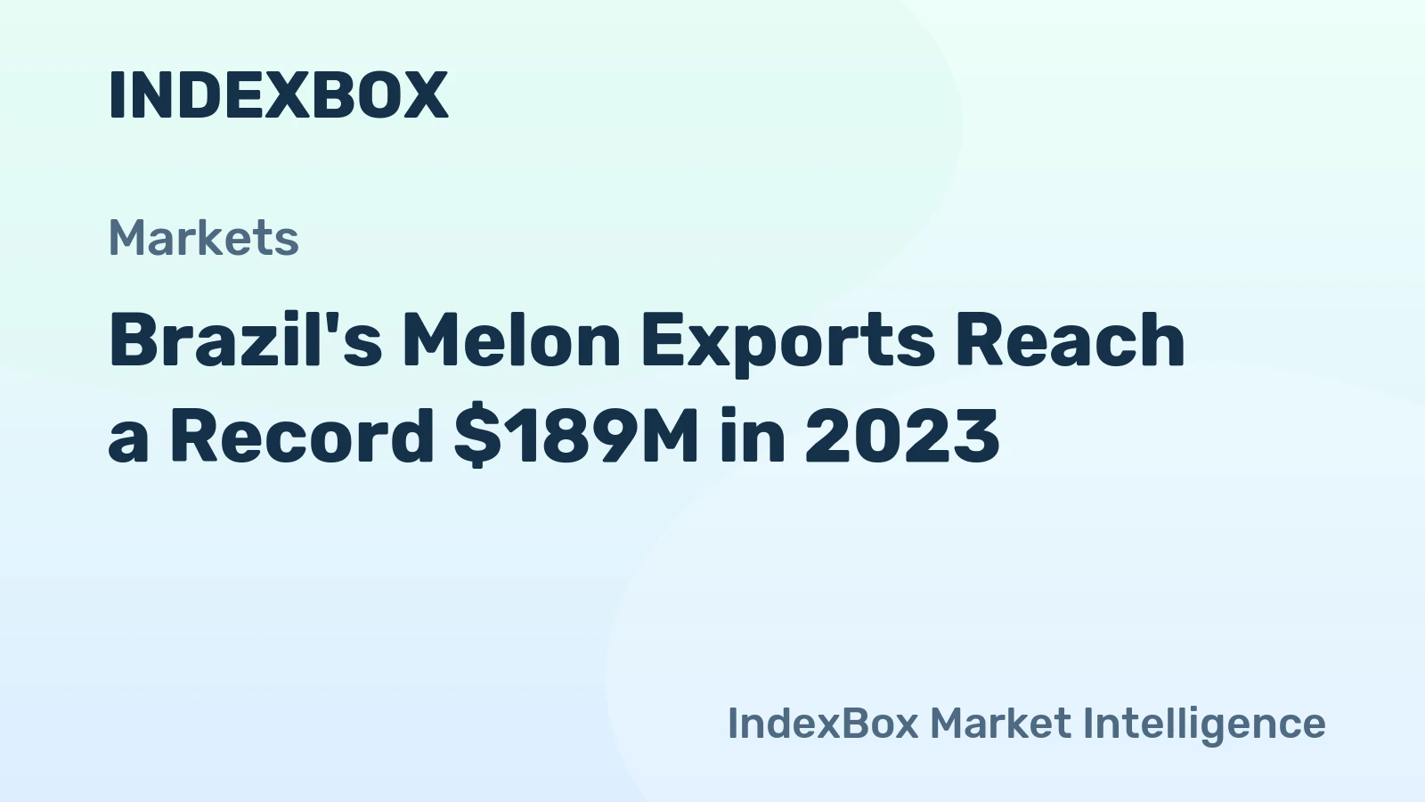 Brazil's Melon Exports Reach a Record $189M in 2023