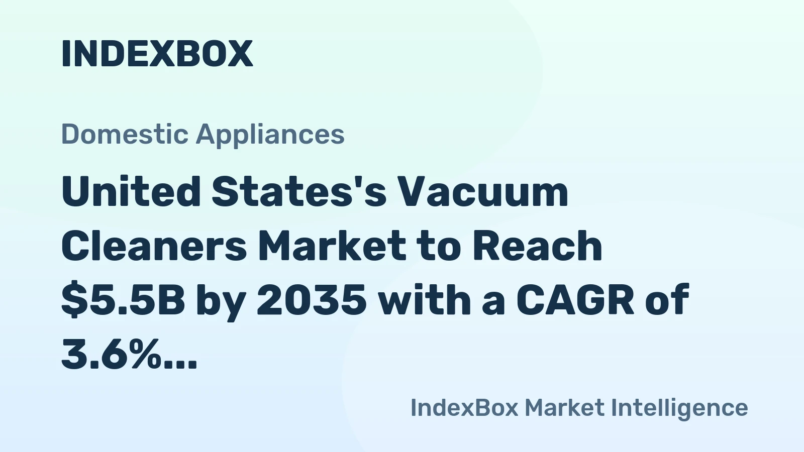 United States's Vacuum Cleaners Market to Reach $5.5B by 2035 with a CAGR of 3.6%