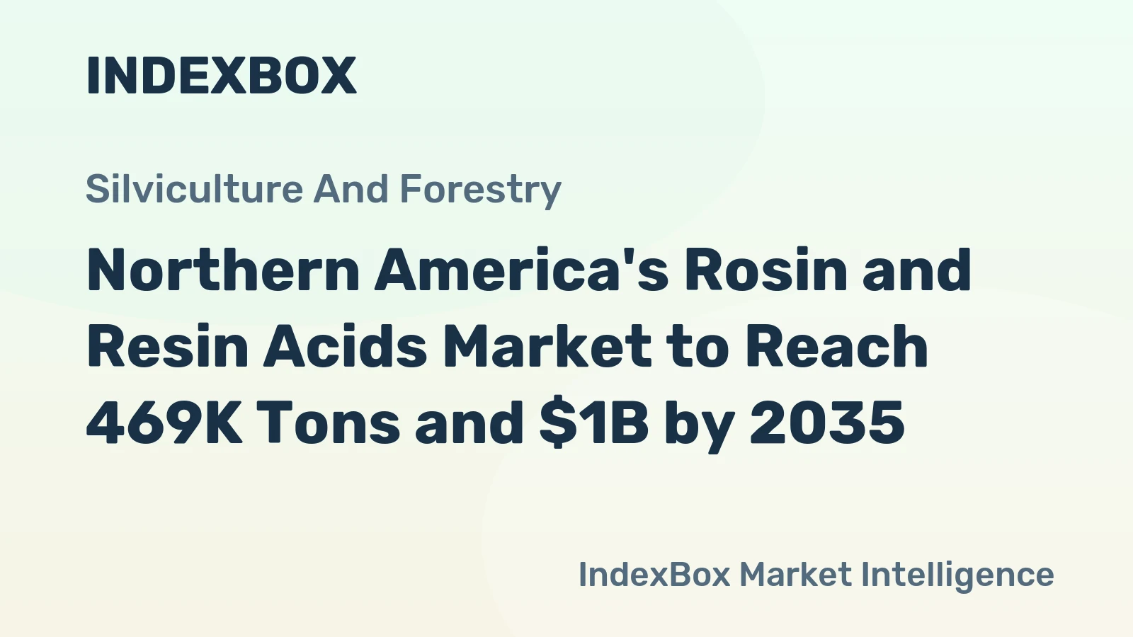 Northern America's Rosin and Resin Acids Market to Reach 469K Tons and $1B by 2035