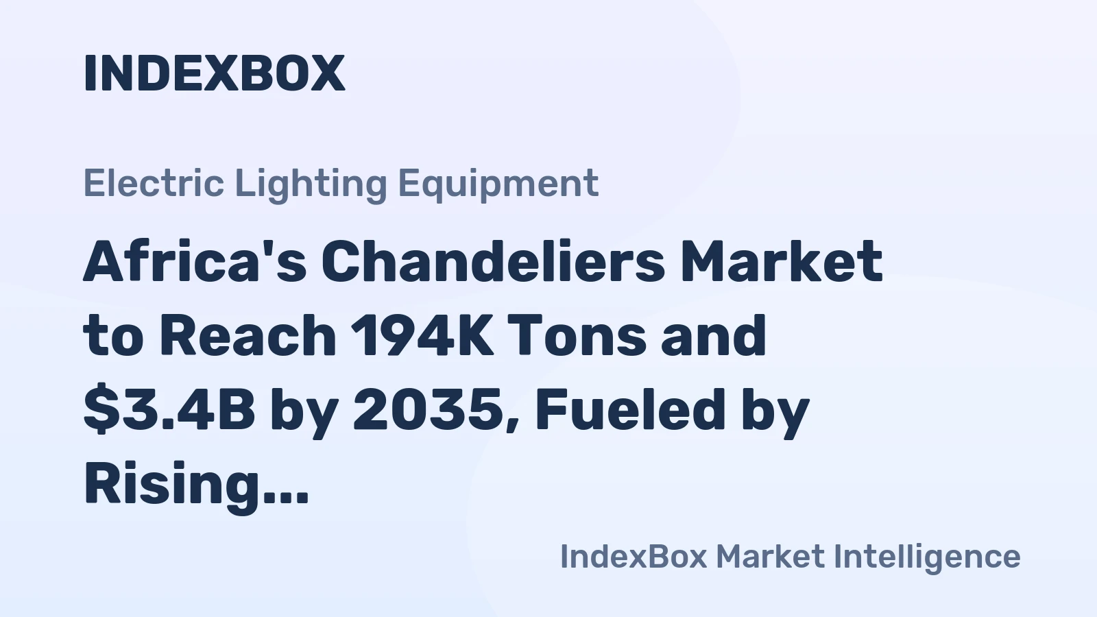 Africa's Chandeliers Market to Reach 194K Tons and $3.4B by 2035, Fueled by Rising Demand