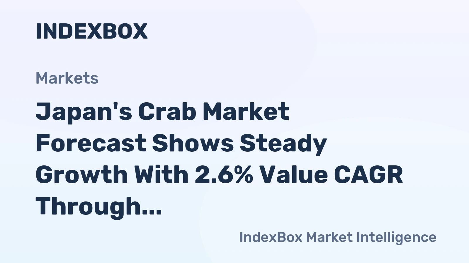 Japan's Crab Market Forecast Shows Steady Growth With 2.6% Value CAGR Through 2035