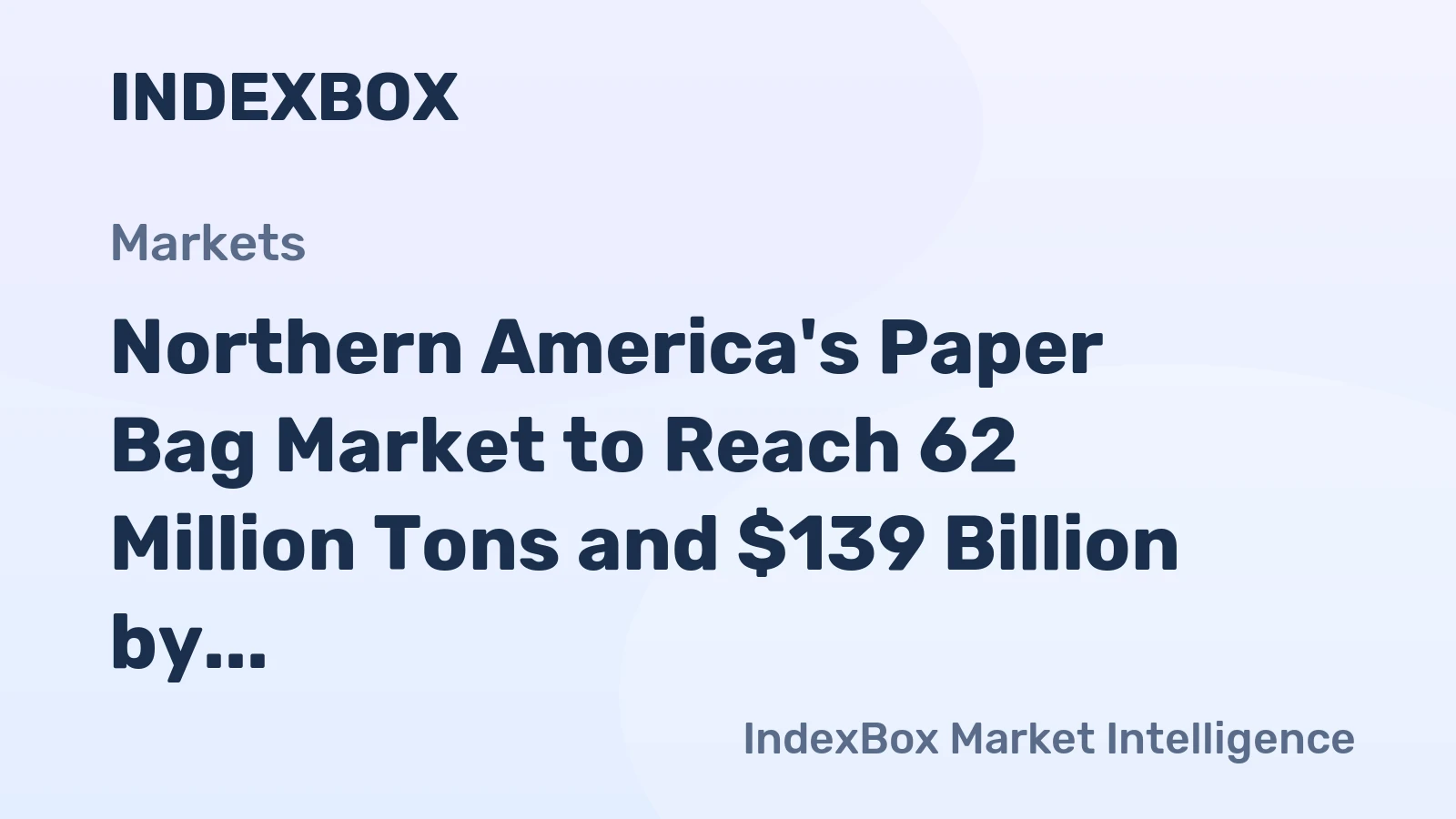 Northern America's Paper Bag Market to Reach 62 Million Tons and $139 Billion by 2035