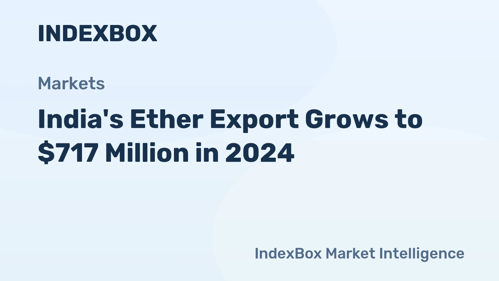 India's Ether Export Grows to $717 Million in 2024
