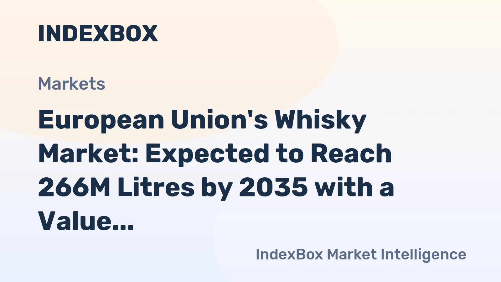 European Union's Whisky Market: Expected to Reach 266M Litres by 2035 with a Value of $4B