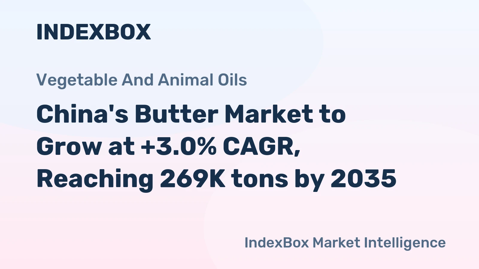 China's Butter Market to Grow at +3.0% CAGR, Reaching 269K tons by 2035