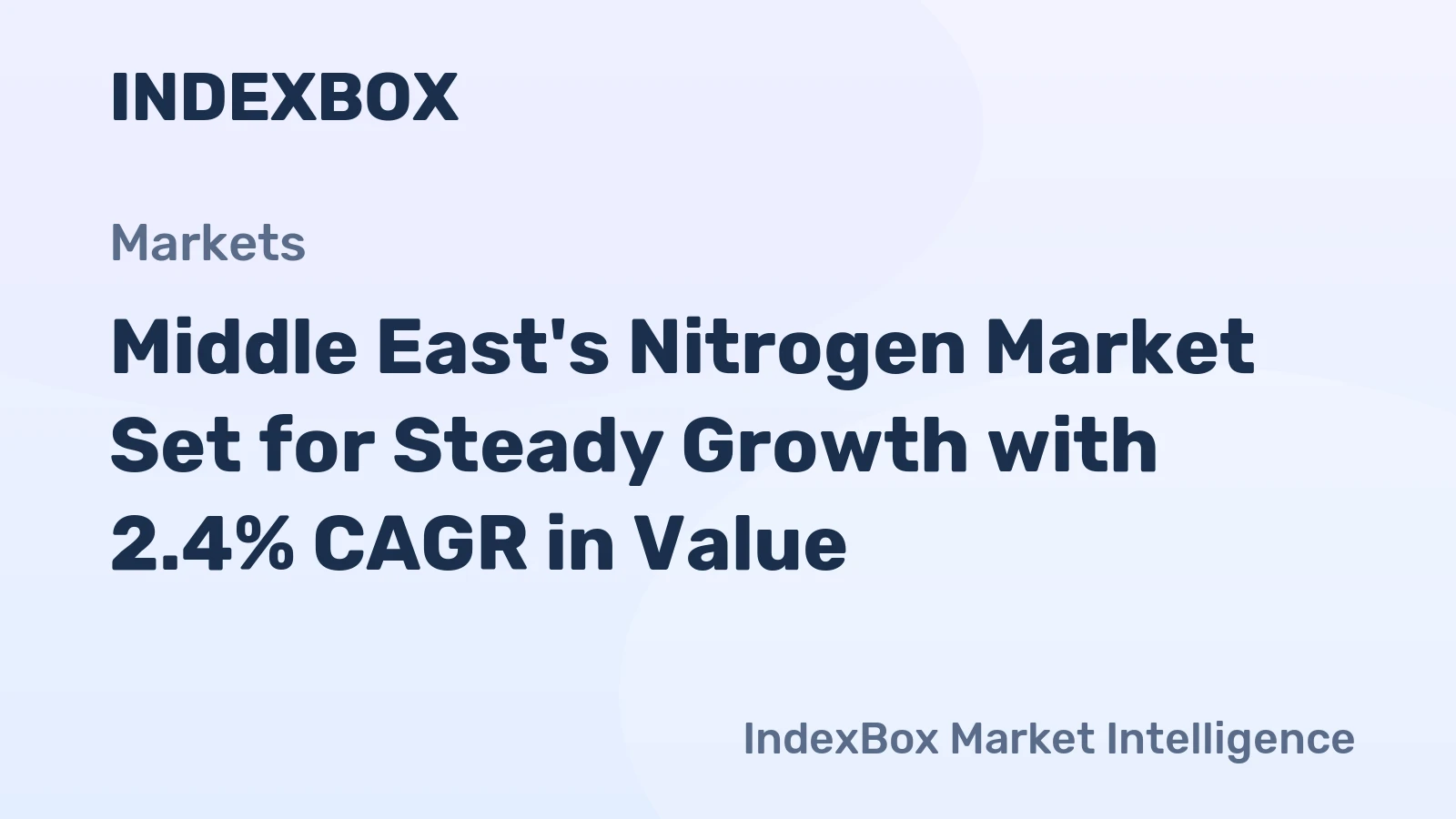 Middle East's Nitrogen Market Set for Steady Growth with 2.4% CAGR in Value