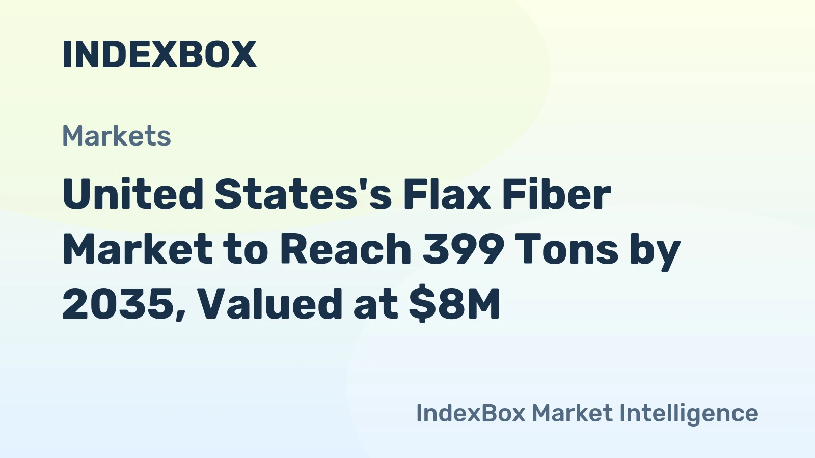 United States's Flax Fiber Market to Reach 399 Tons by 2035, Valued at $8M