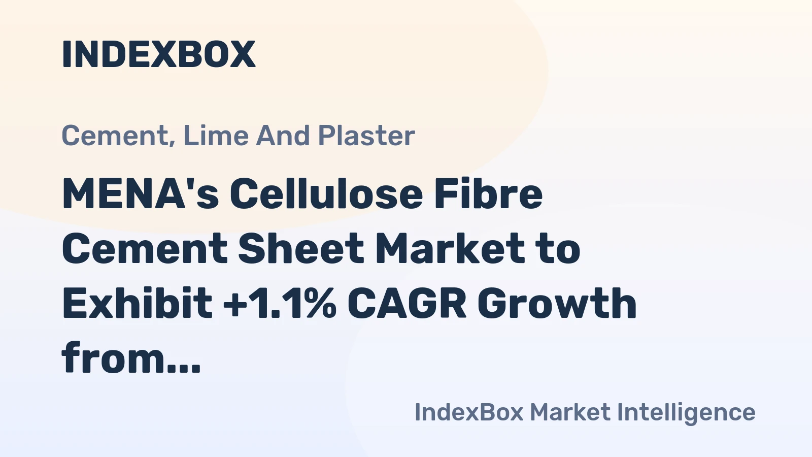 MENA's Cellulose Fibre Cement Sheet Market to Exhibit +1.1% CAGR Growth from 2024 to 2035