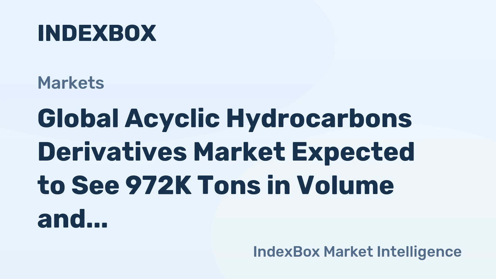 Global Acyclic Hydrocarbons Derivatives Market Expected to See 972K Tons in Volume and $7.8B in Value by 2035