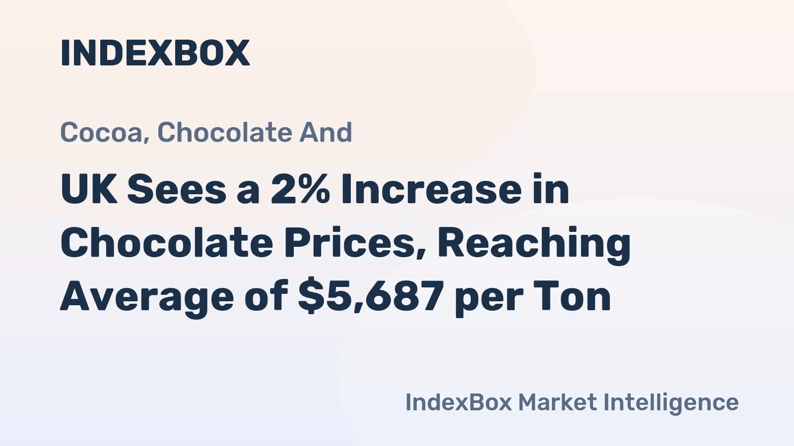 UK Sees a 2% Increase in Chocolate Prices, Reaching Average of $5,687 per Ton