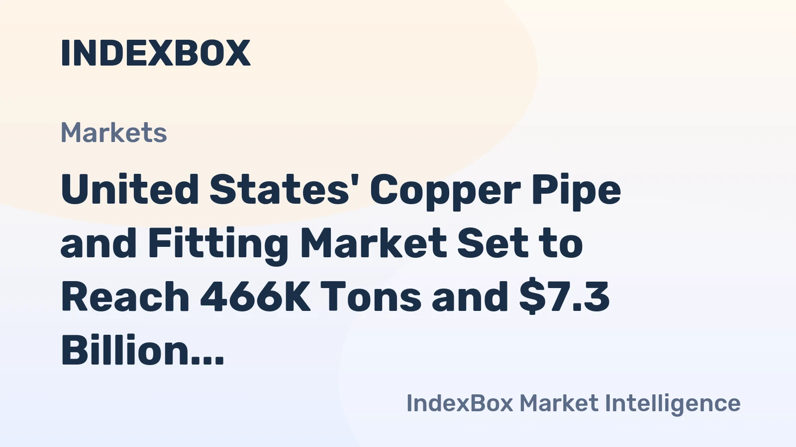 United States' Copper Pipe and Fitting Market Set to Reach 466K Tons and $7.3 Billion by 2035