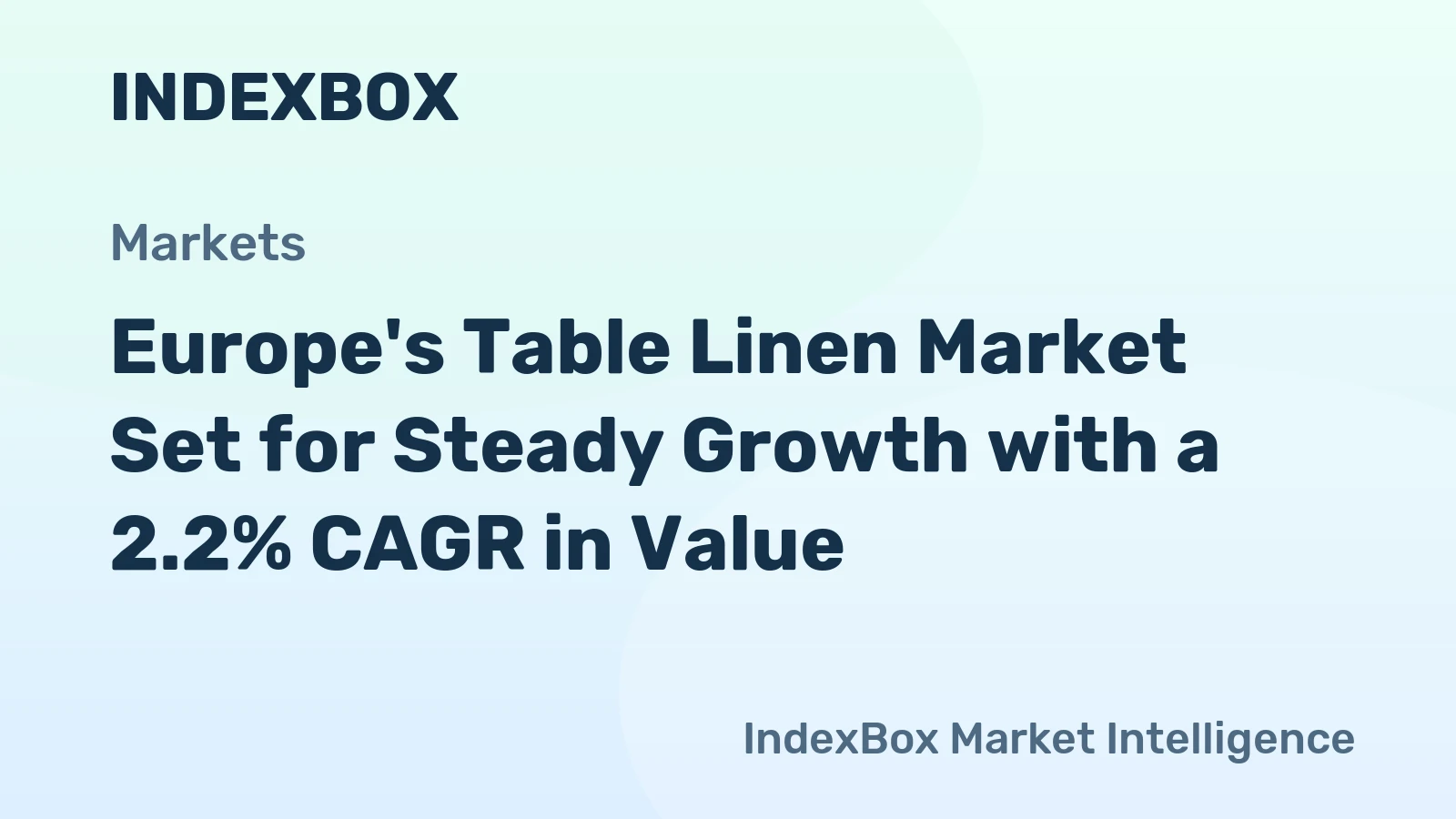 Europe's Table Linen Market Set for Steady Growth with a 2.2% CAGR in Value