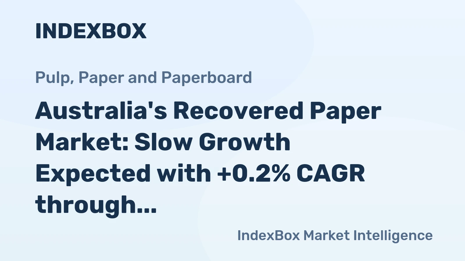 Australia's Recovered Paper Market: Slow Growth Expected with +0.2% CAGR through 2035