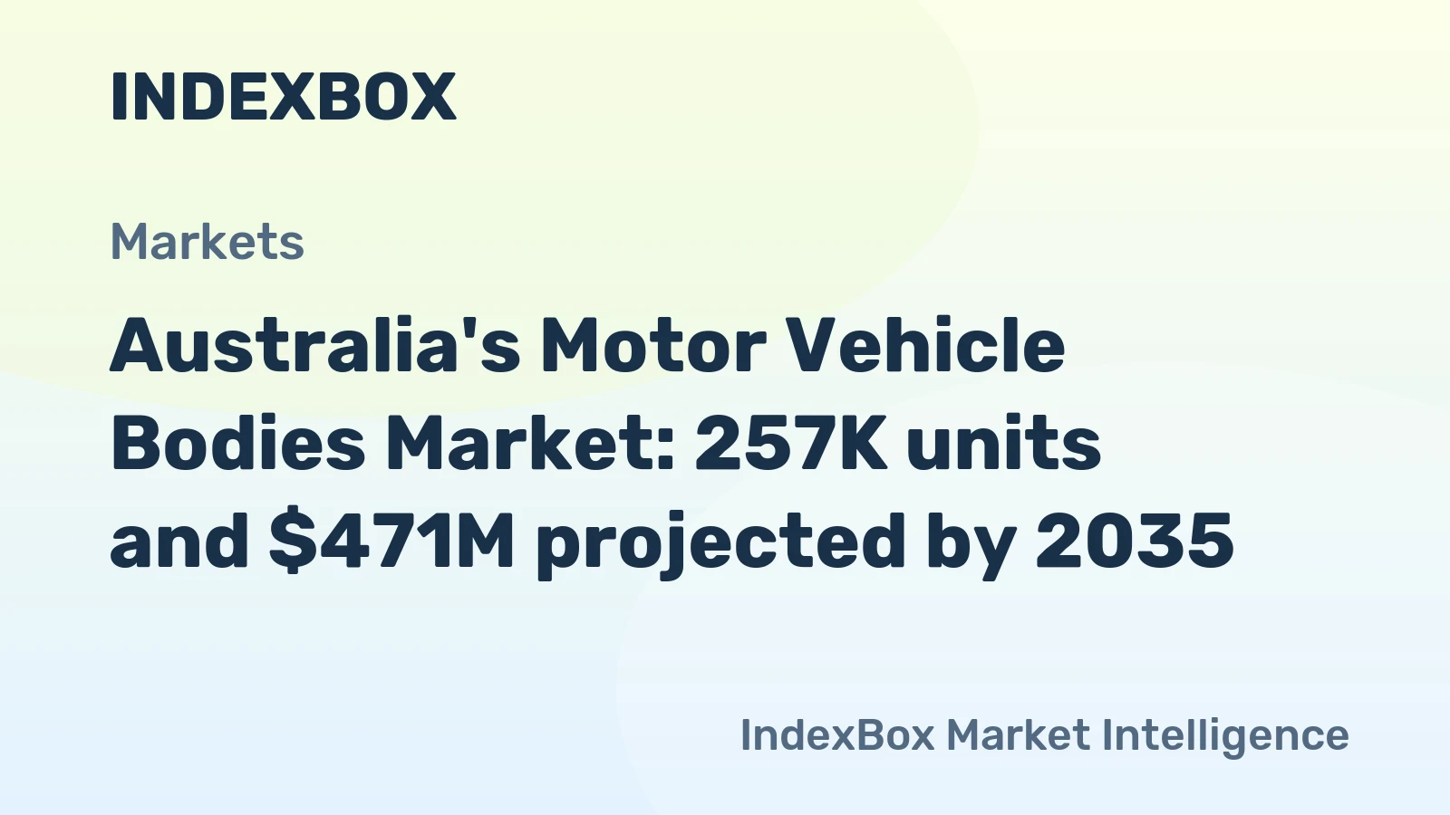 Australia's Motor Vehicle Bodies Market: 257K units and $471M projected by 2035