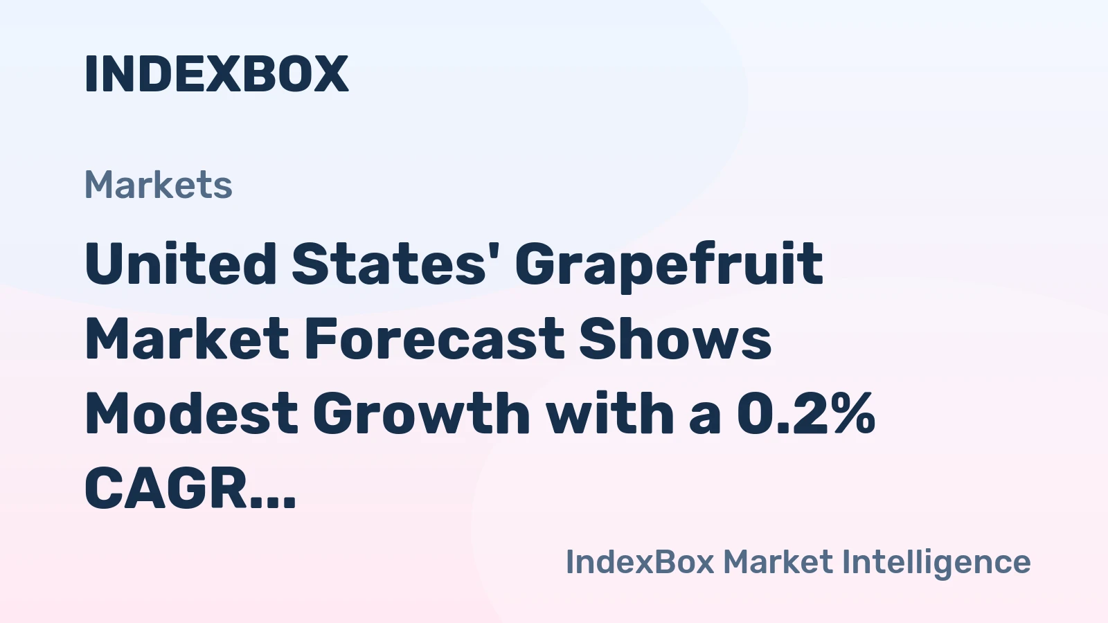 United States' Grapefruit Market Forecast Shows Modest Growth with a 0.2% CAGR Volume Increase