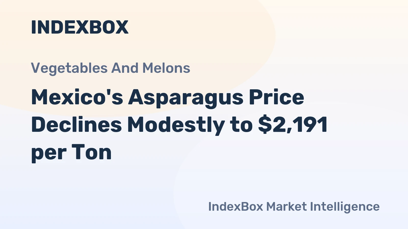 Mexico's Asparagus Price Declines Modestly to $2,191 per Ton