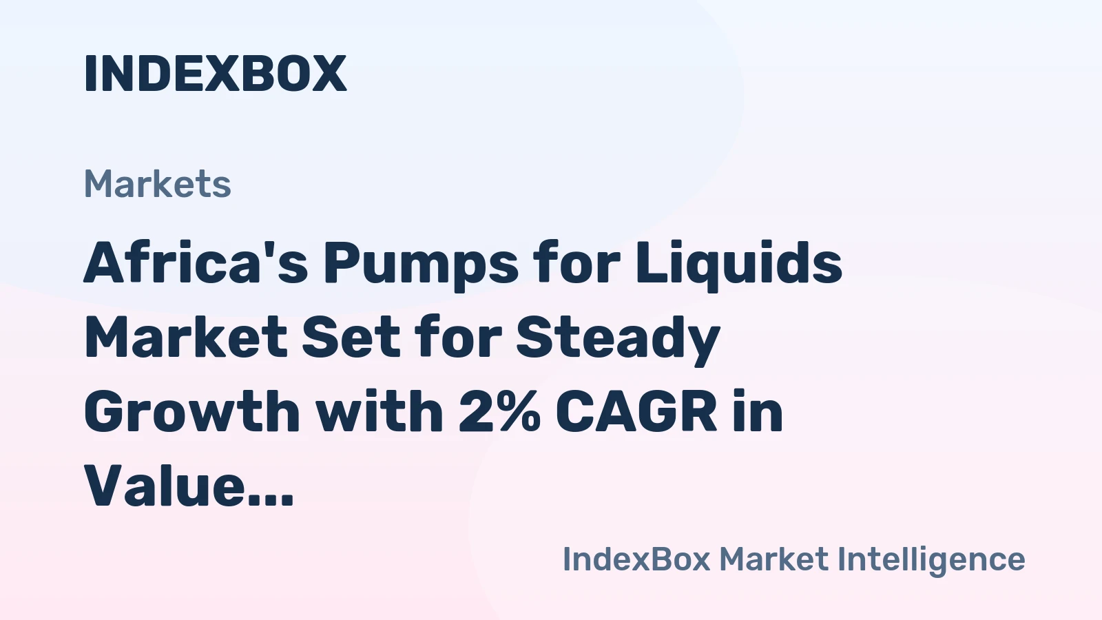 Africa's Pumps for Liquids Market Set for Steady Growth with 2% CAGR in Value Through 2035