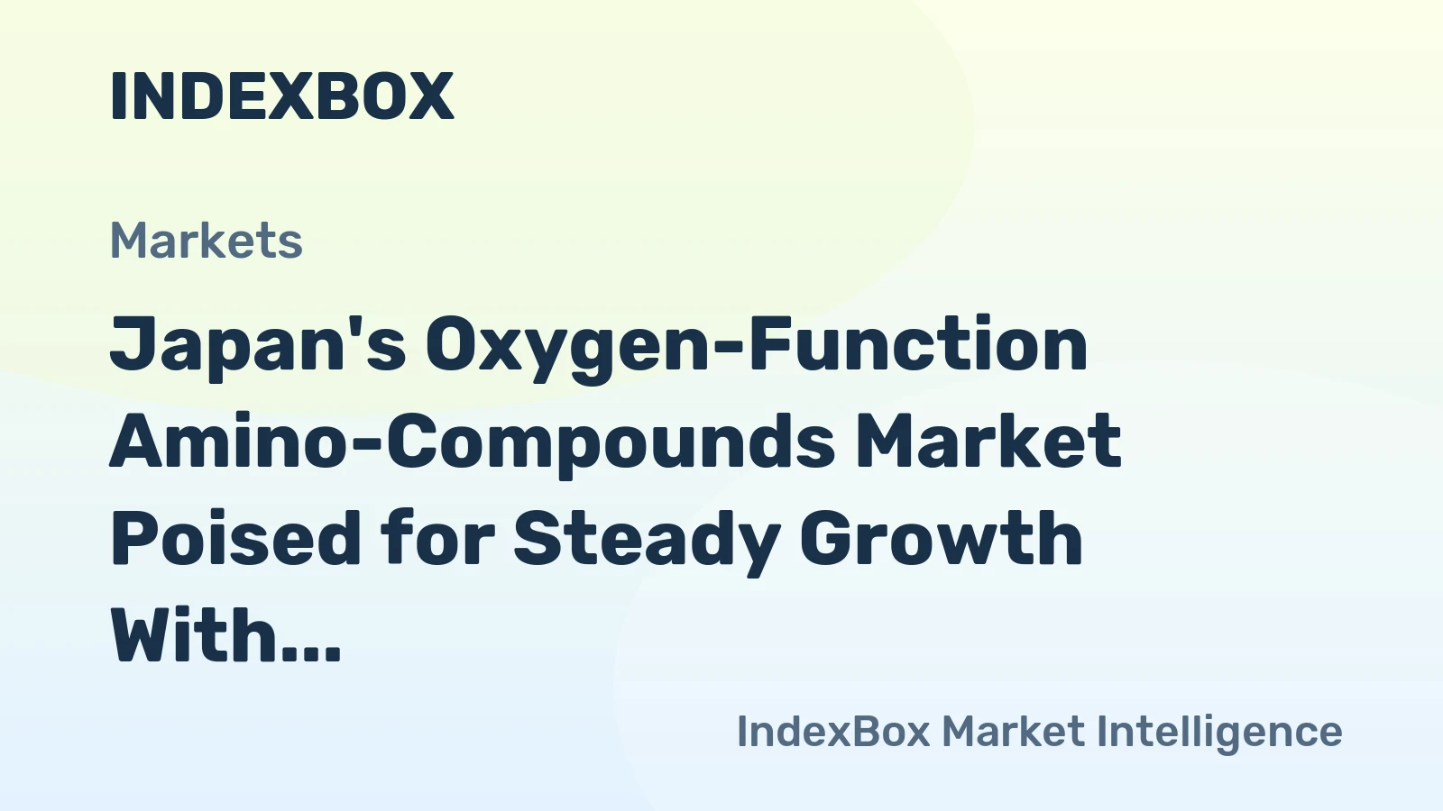 Japan's Oxygen-Function Amino-Compounds Market Poised for Steady Growth With a 1.4% CAGR Through 2035