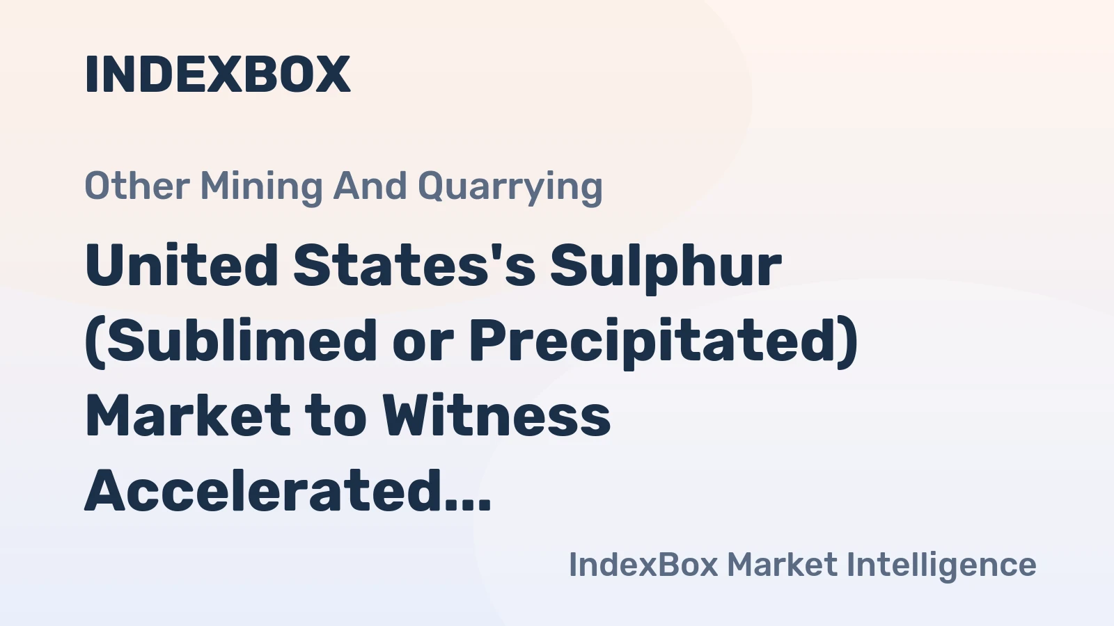 United States's Sulphur (Sublimed or Precipitated) Market to Witness Accelerated Growth with CAGR of +3.2% by 2035