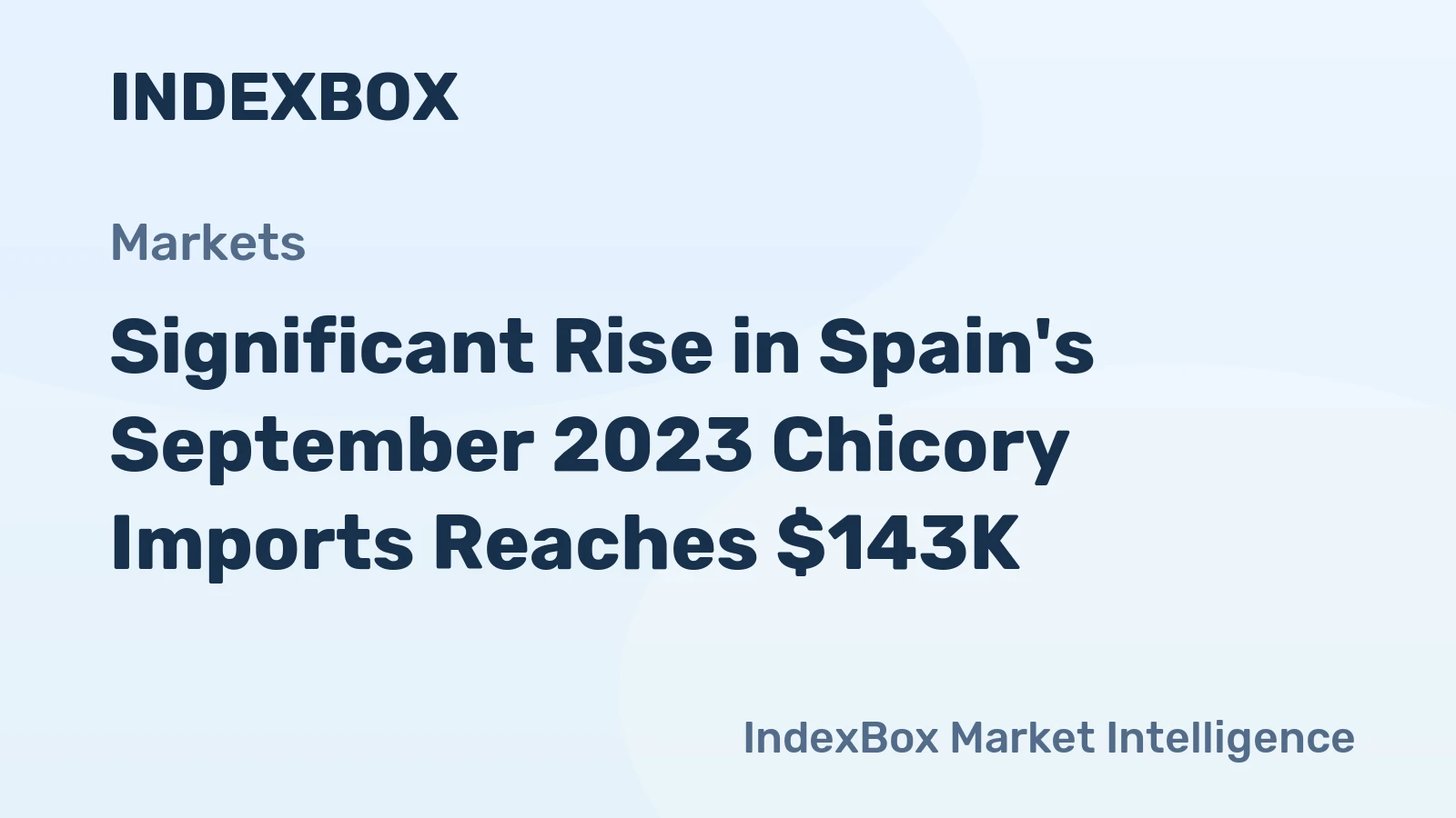 Significant Rise in Spain's September 2023 Chicory Imports Reaches $143K