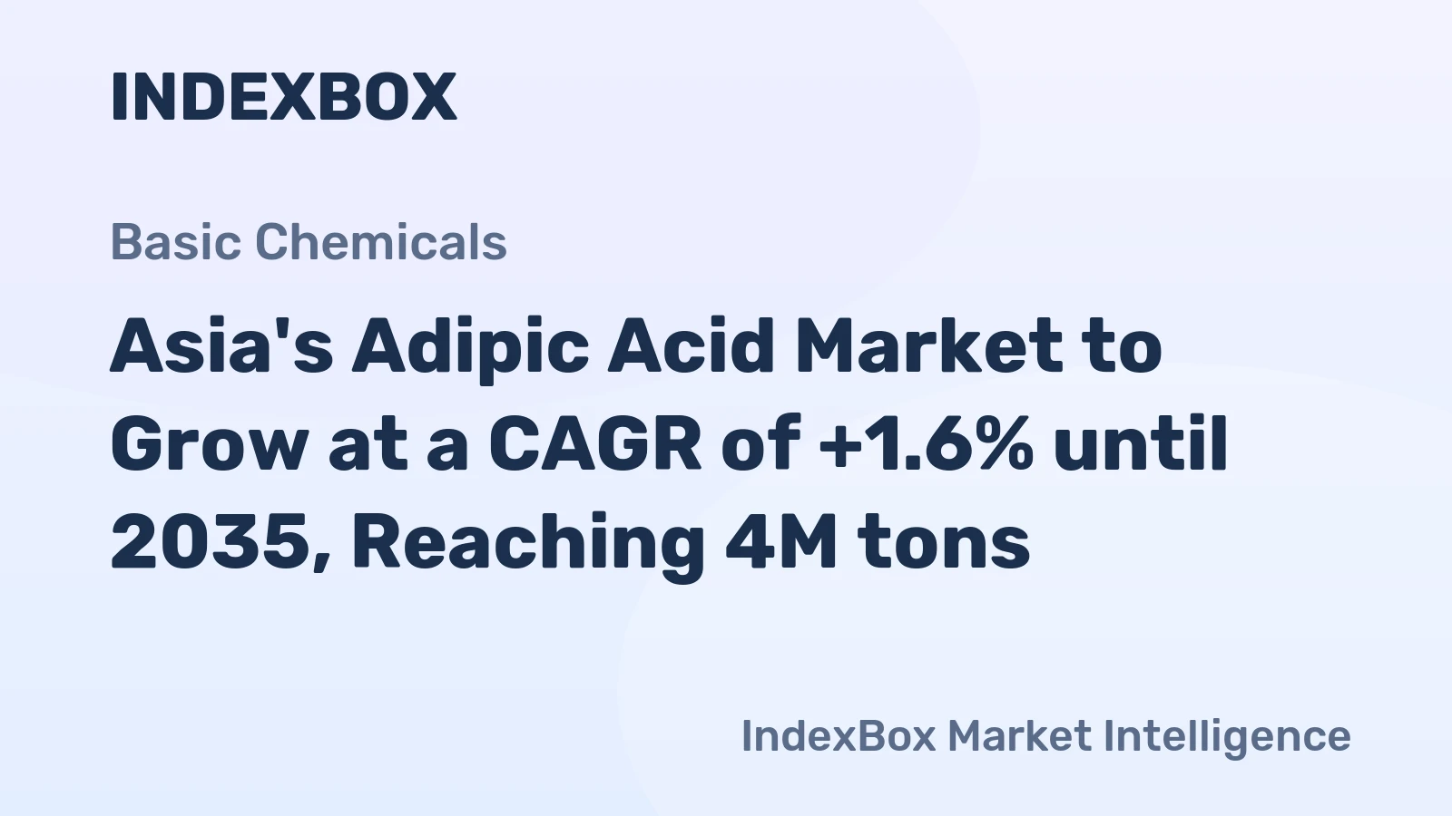 Asia's Adipic Acid Market to Grow at a CAGR of +1.6% until 2035, Reaching 4M tons