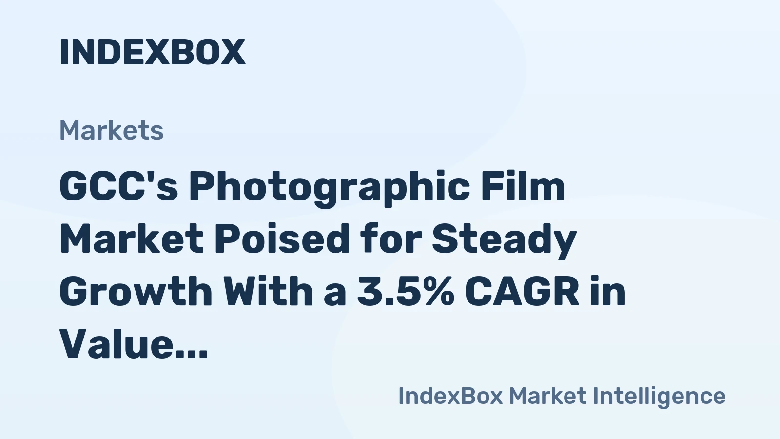 GCC's Photographic Film Market Poised for Steady Growth With a 3.5% CAGR in Value Through 2035