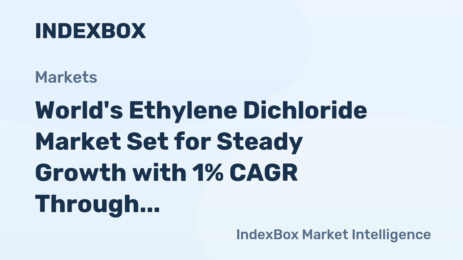 World's Ethylene Dichloride Market Set for Steady Growth with 1% CAGR Through 2035